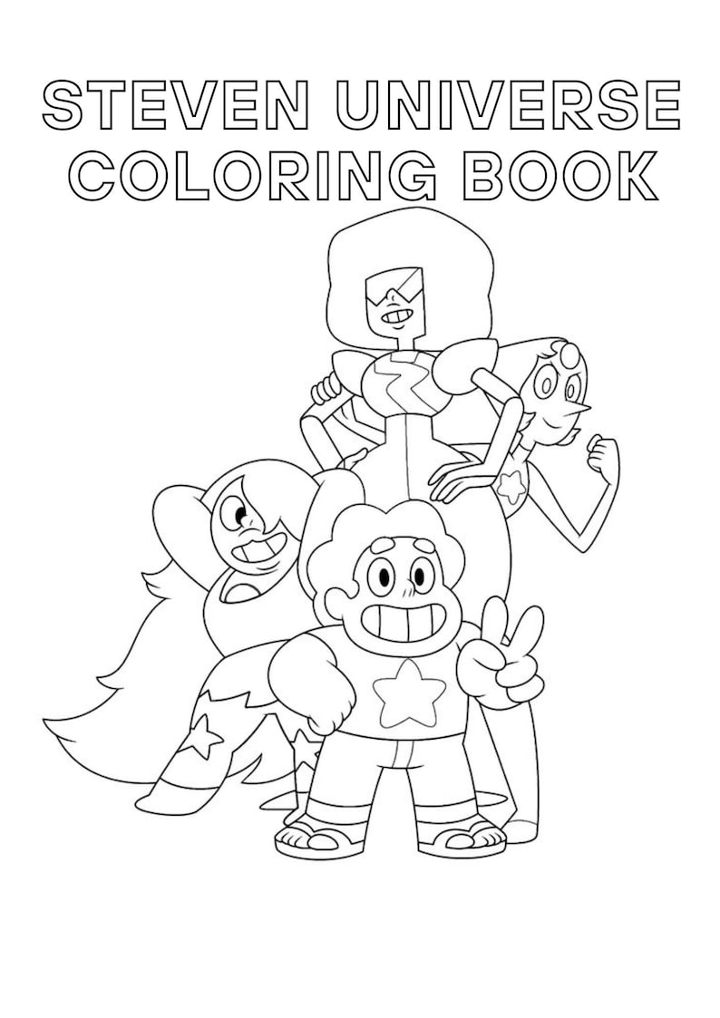 Steven Universe Coloring Printable Pages, Digital Download PDF, Kids ...