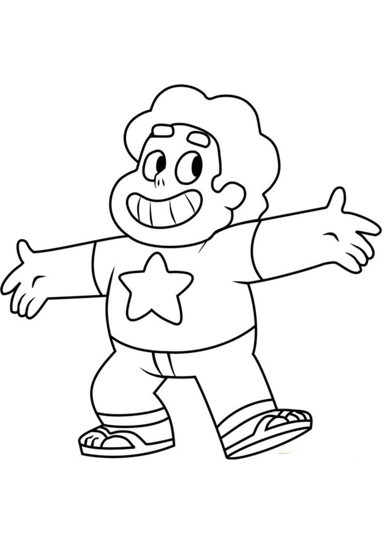 Steven Universe Coloring Printable Pages, Digital Download PDF, Kids ...