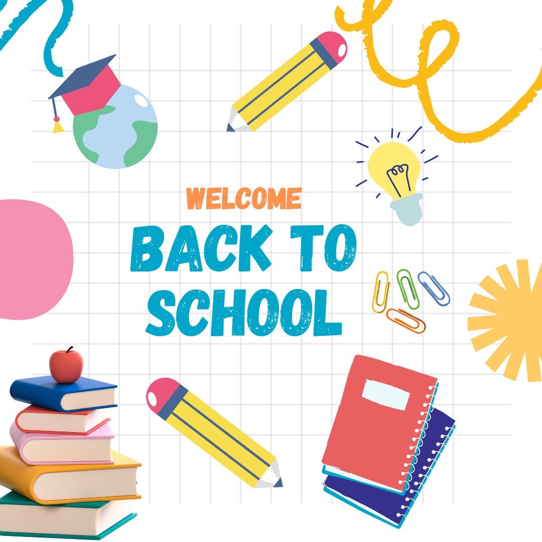 WELCOME BACK to SCHOOL Wall Print , Wall Art, Digital Print Download ...