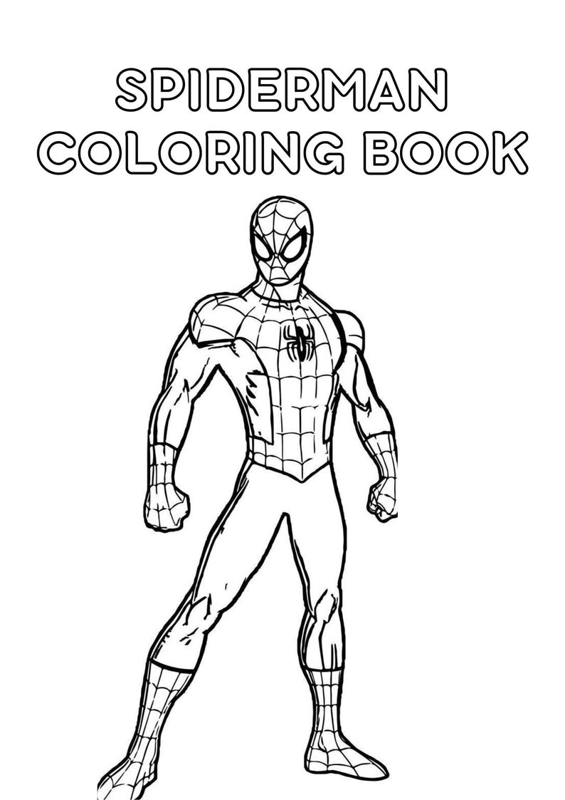 Spiderman Coloring Printable Pages, Digital Download PDF, Kids Activity ...