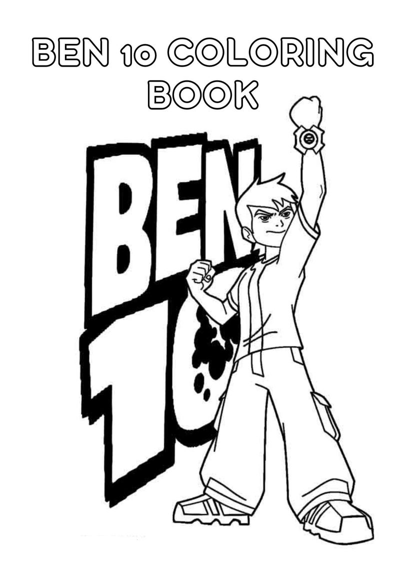 BEN10 Coloring Printable Pages, Digital Download PDF, Kids Activity, 10 ...
