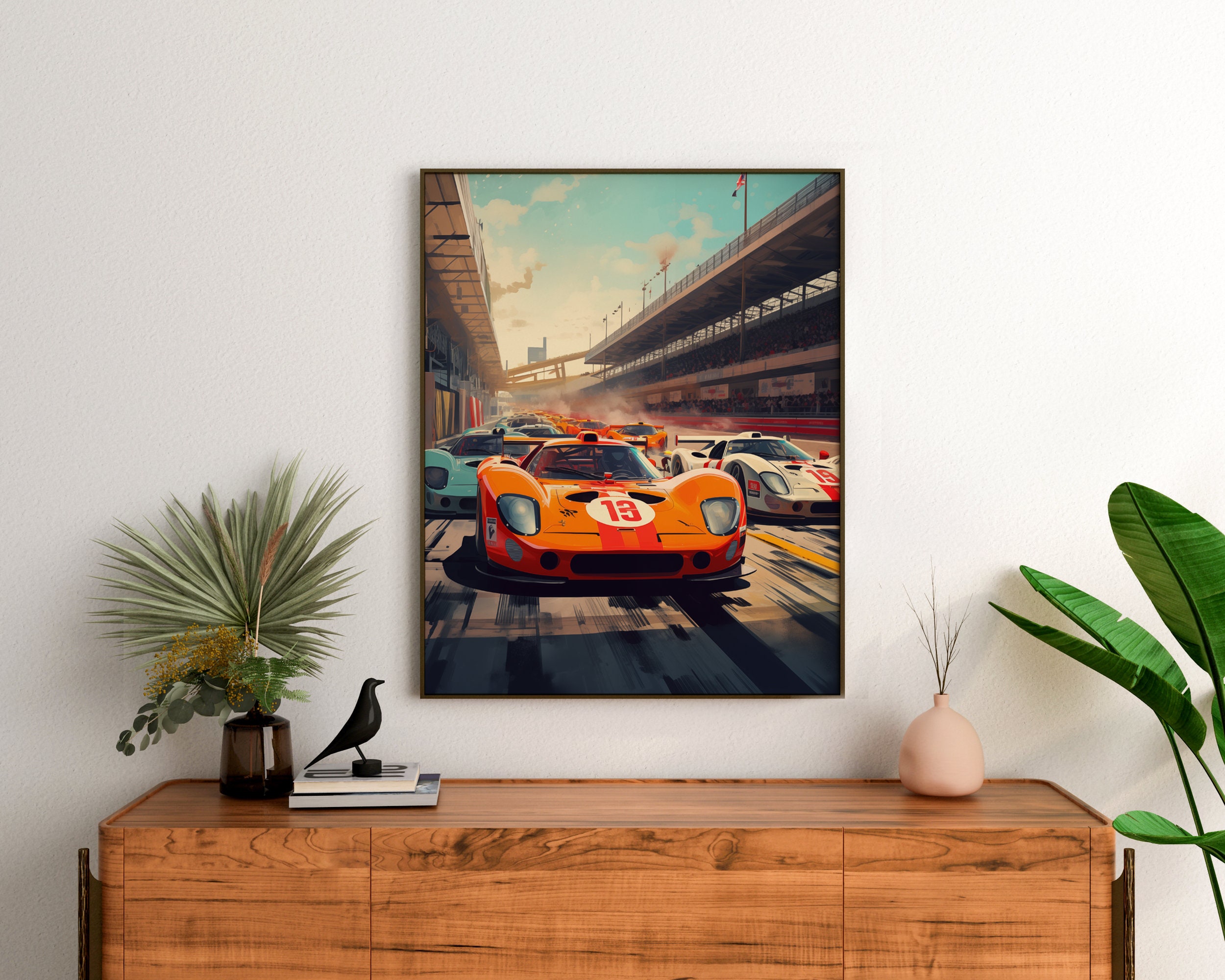 Race Track Poster Gift Poster Track Car Poster Wall Art - Etsy