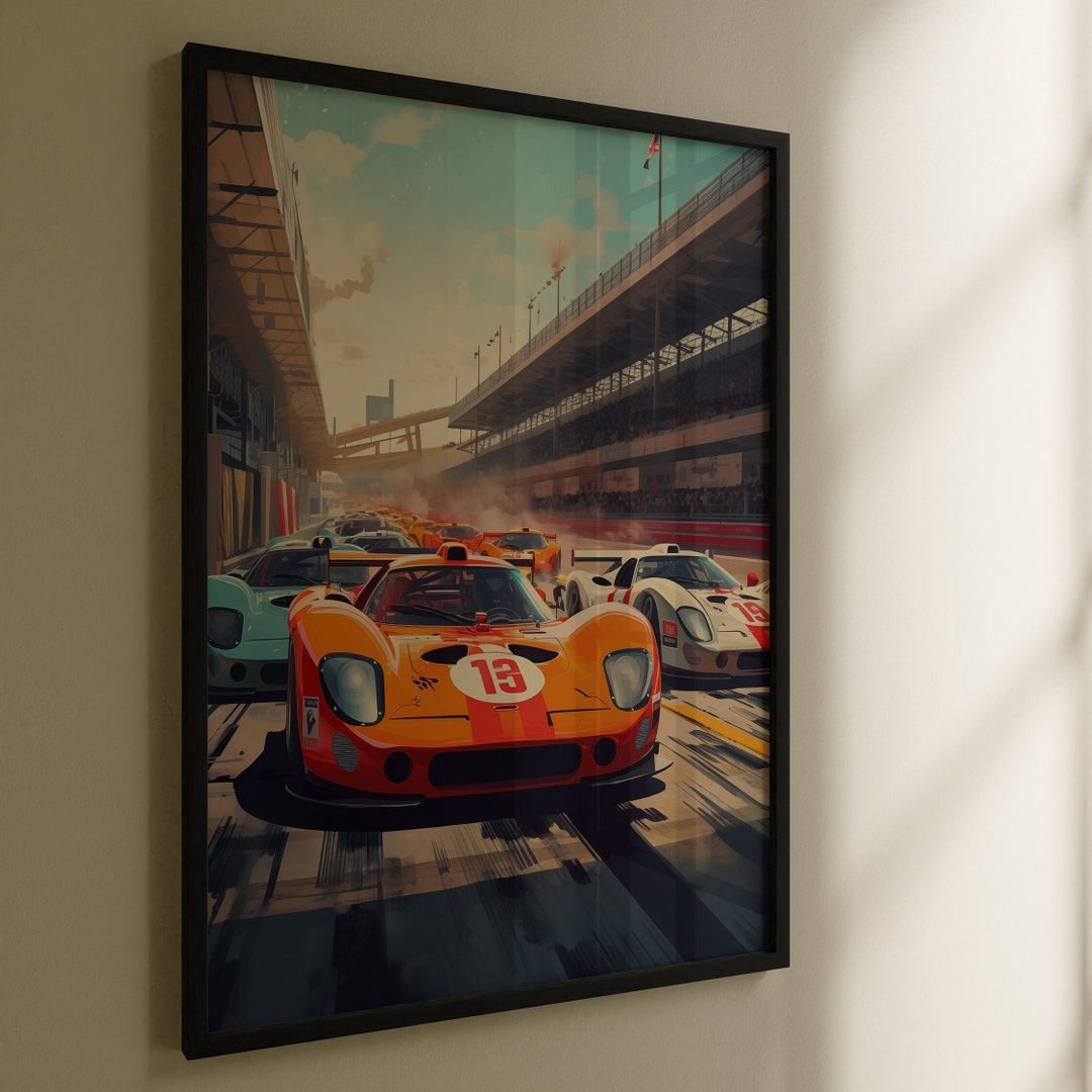 Race Track Poster Gift Poster Track Car Poster Wall Art - Etsy