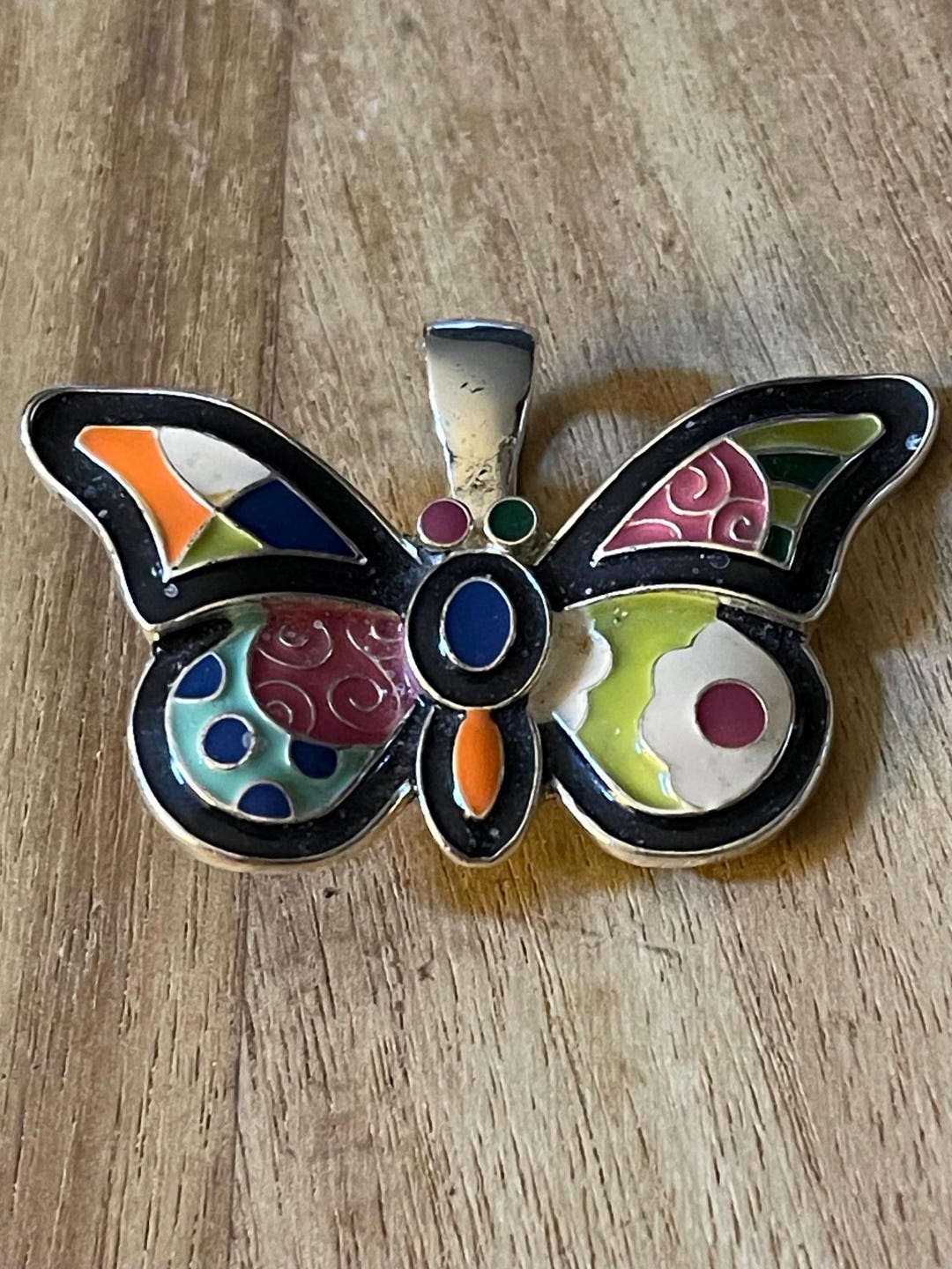 Signed RMN Roman Pop Art Butterfly Pendant Magnetic Enhancer - Etsy