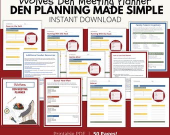 Webelos Den Meeting Planner NEW PROGRAM!, Scout Meeting Planner, Den ...