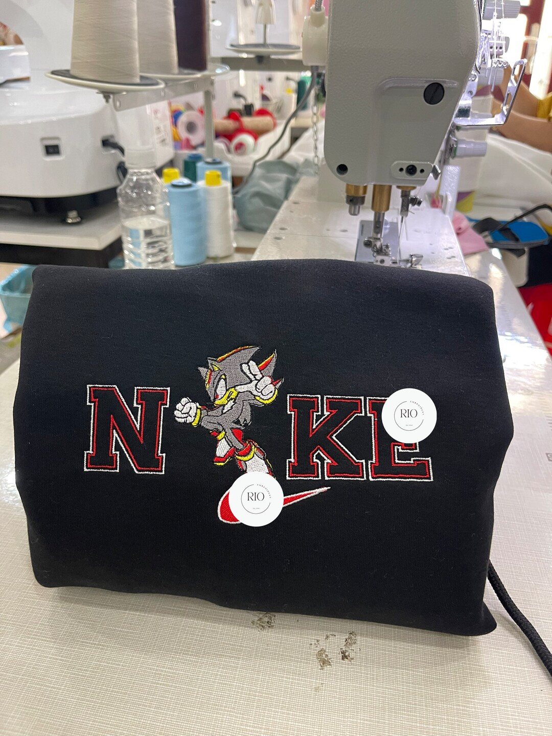 S.o.nic X Embroidered Sweatshirt Shadow the Hedgehog - Etsy