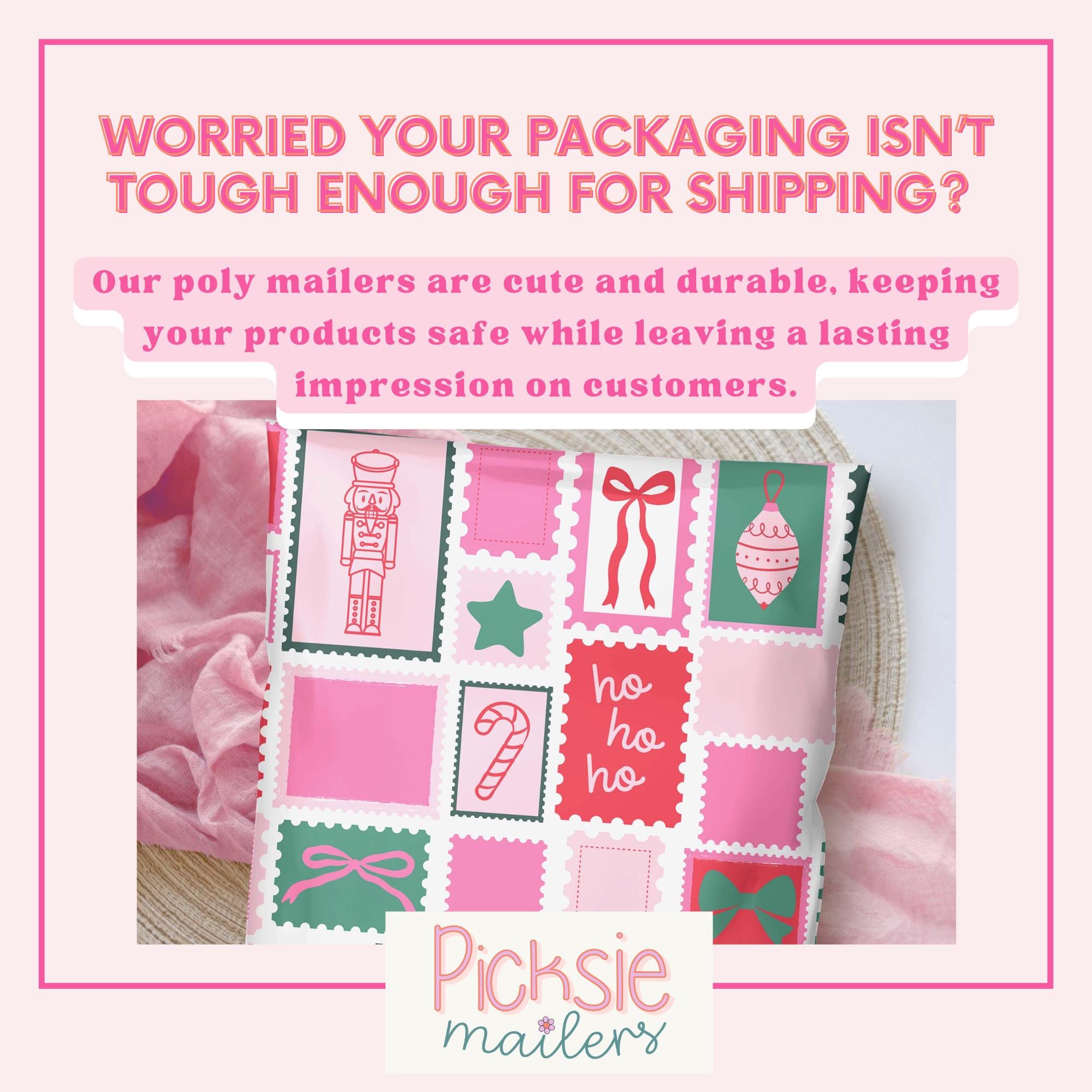 Christmas Poly Mailers 10x13 & 14x19: Designer Holiday Boutique ...