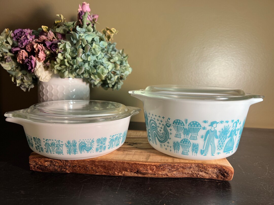 Vintage Pyrex, White Butterprint 1950’s Production. Coveted Smaller ...