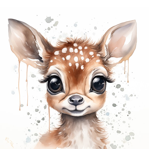 Baby Deer Art - Etsy