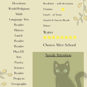 Homeschool Printable Routine Checklist - Etsy