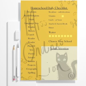 Homeschool Printable Routine Checklist - Etsy