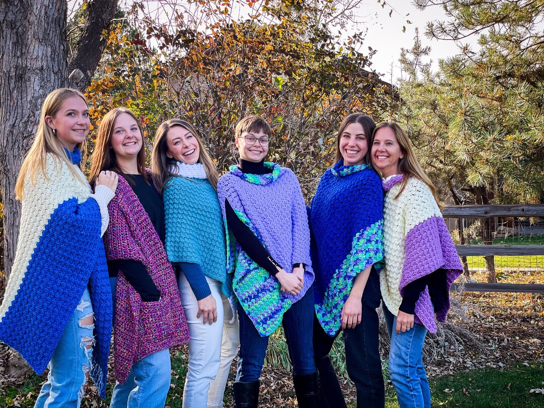 Crochet Poncho, Shawl/wrap Handmade Boho Poncho Cottage Core - Etsy