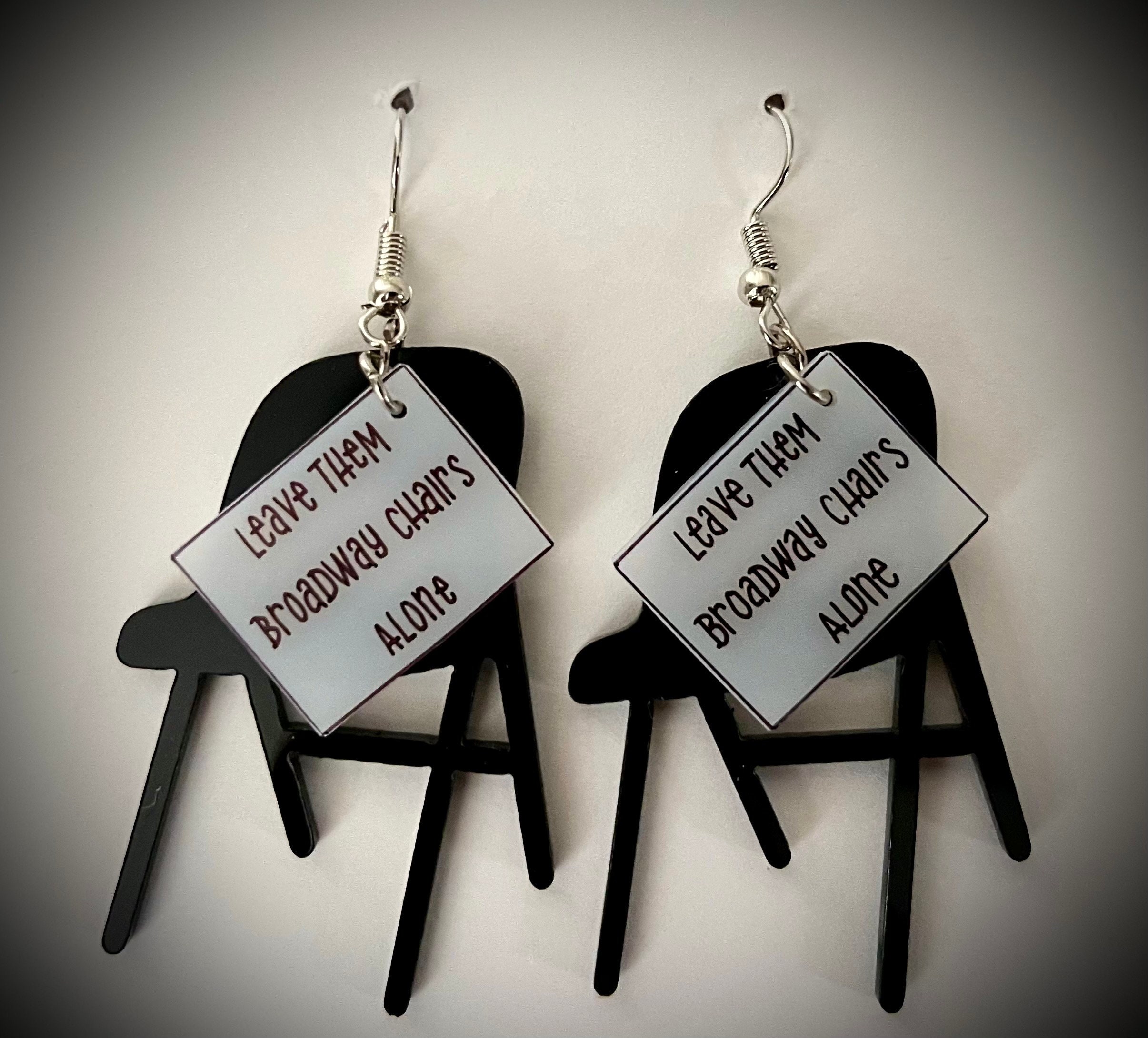 Morgan Wallen 'leave Them Broadway Chairs Alone' Earrings FREE SHIPPING ...