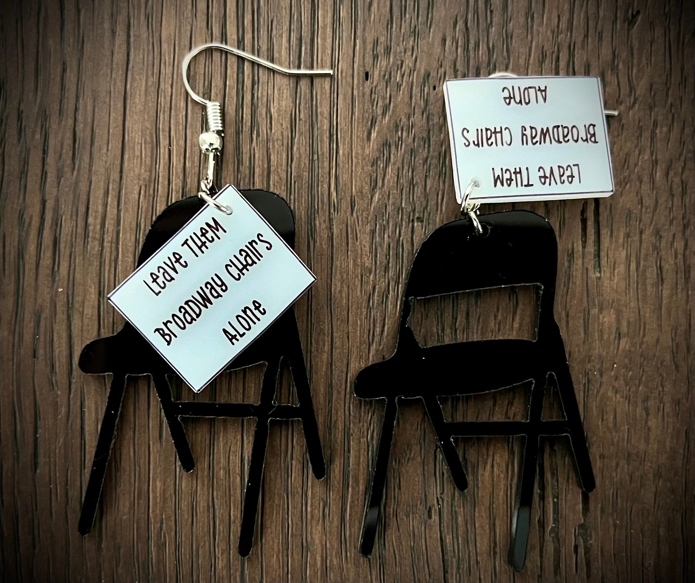 Morgan Wallen 'leave Them Broadway Chairs Alone' Earrings FREE SHIPPING ...