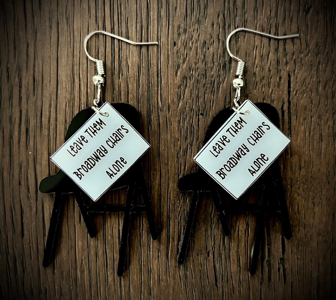 Morgan Wallen 'leave Them Broadway Chairs Alone' Earrings FREE SHIPPING ...