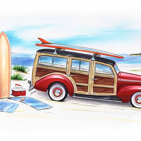 Woody Surf Wagon - Etsy