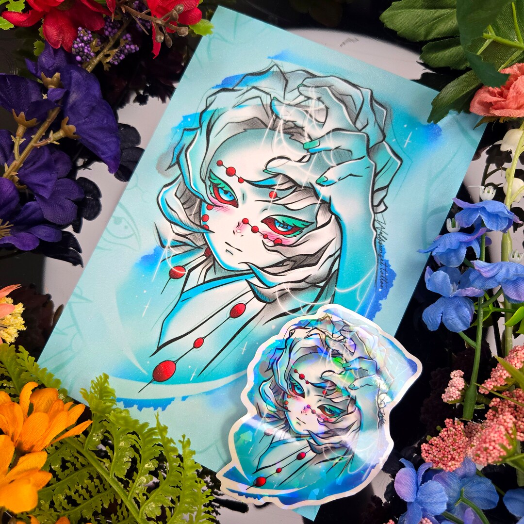 Rui Demon Slayer/kimetsu No Yaiba sticker Hollographic & Sparkly Print ...