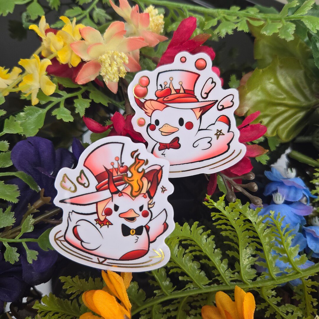 Lucifer Ducks Hazbin Hotel hot Gold Sticker - Etsy