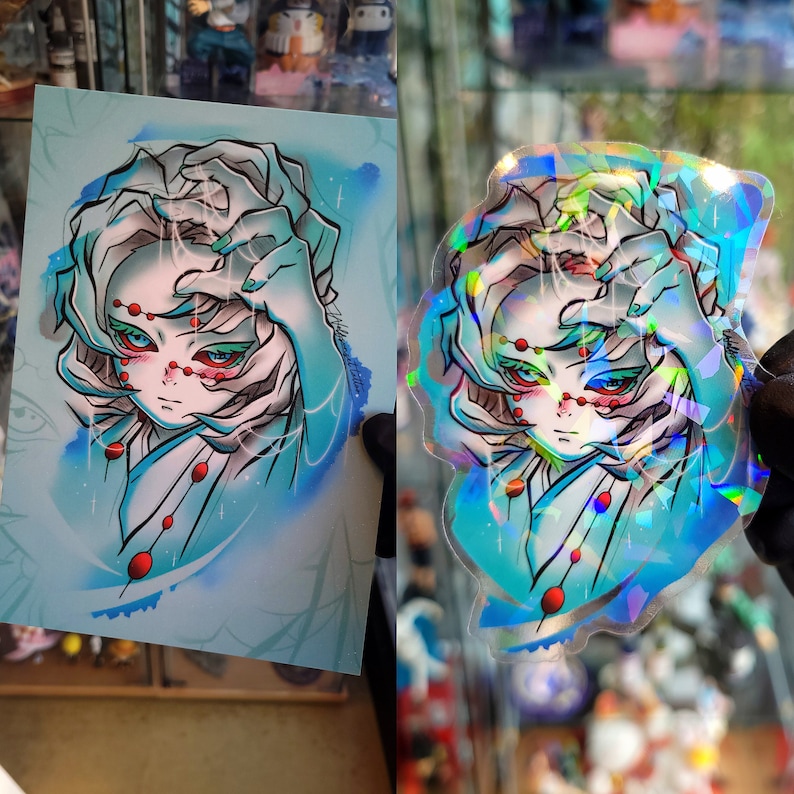 Rui Demon Slayer/kimetsu No Yaiba sticker Hollographic & Sparkly Print ...