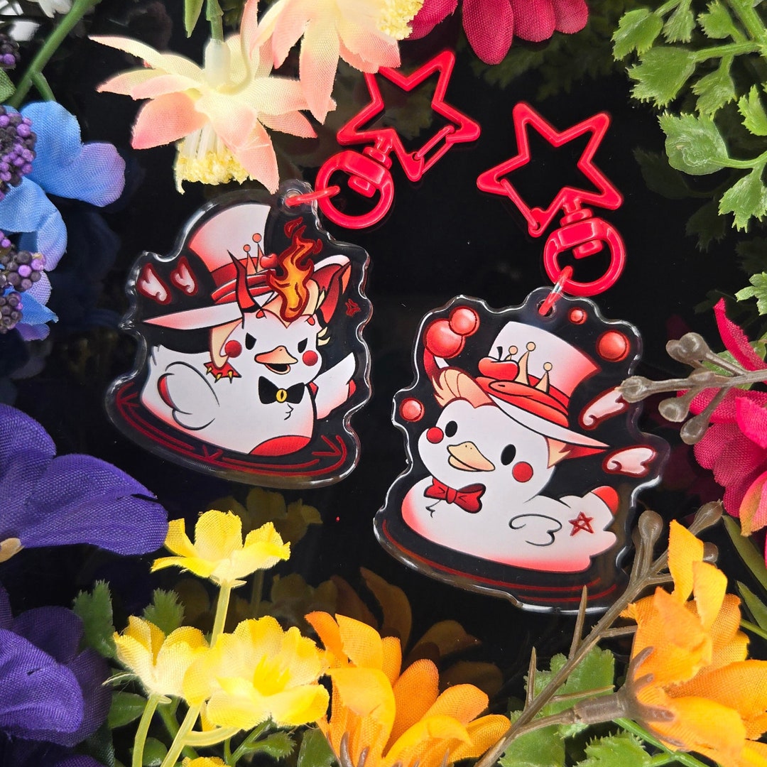 Lucifer Ducks Hazbin Hotel hot Red Keychains - Etsy