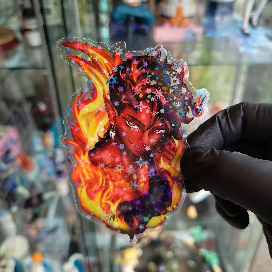 Karlach Baldur's Gate III sticker Hollographic by akira_kun.ink - Etsy