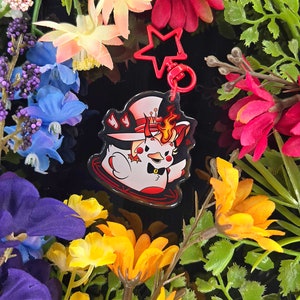 Lucifer Ducks Hazbin Hotel hot Red Keychains - Etsy