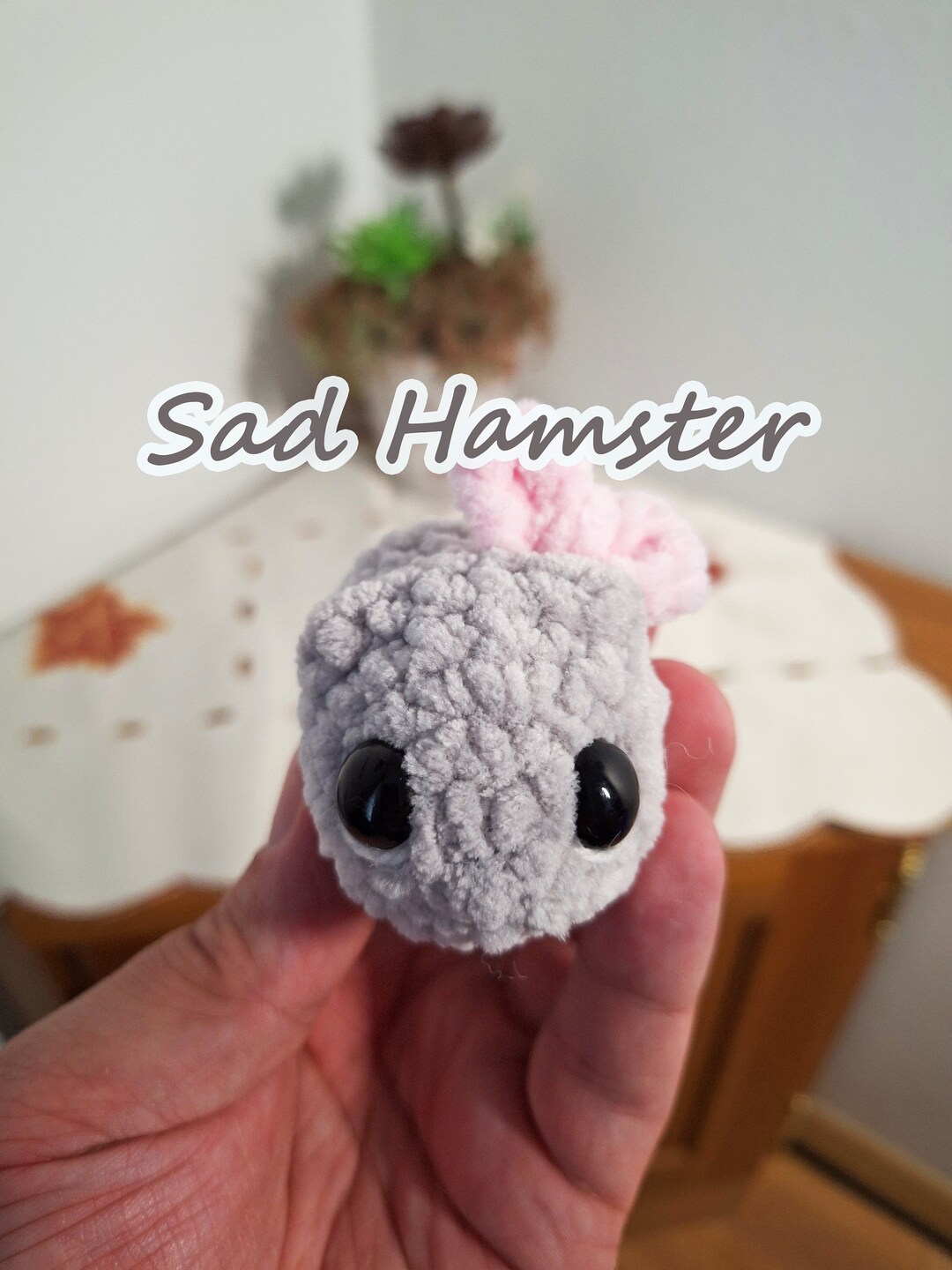Sad Hamster, Sad Hamster tik Tok, Crocheted Crochet, Handmade Handmade ...