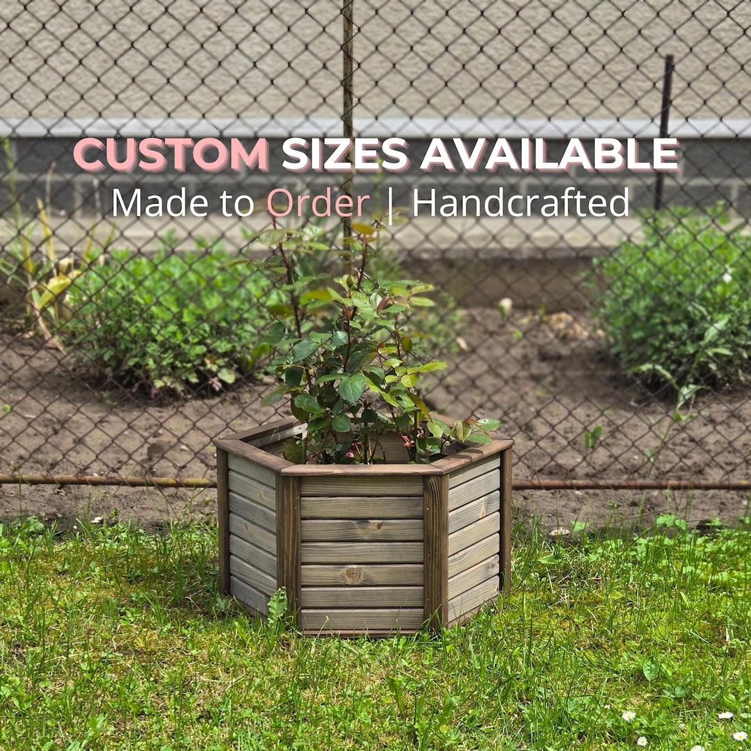 Rustic Pine Wood Garden Planter: Weatherproof Outdoor Flower Box - Etsy