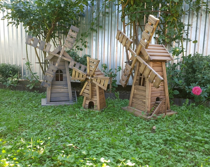 Wooden Windmill - Etsy