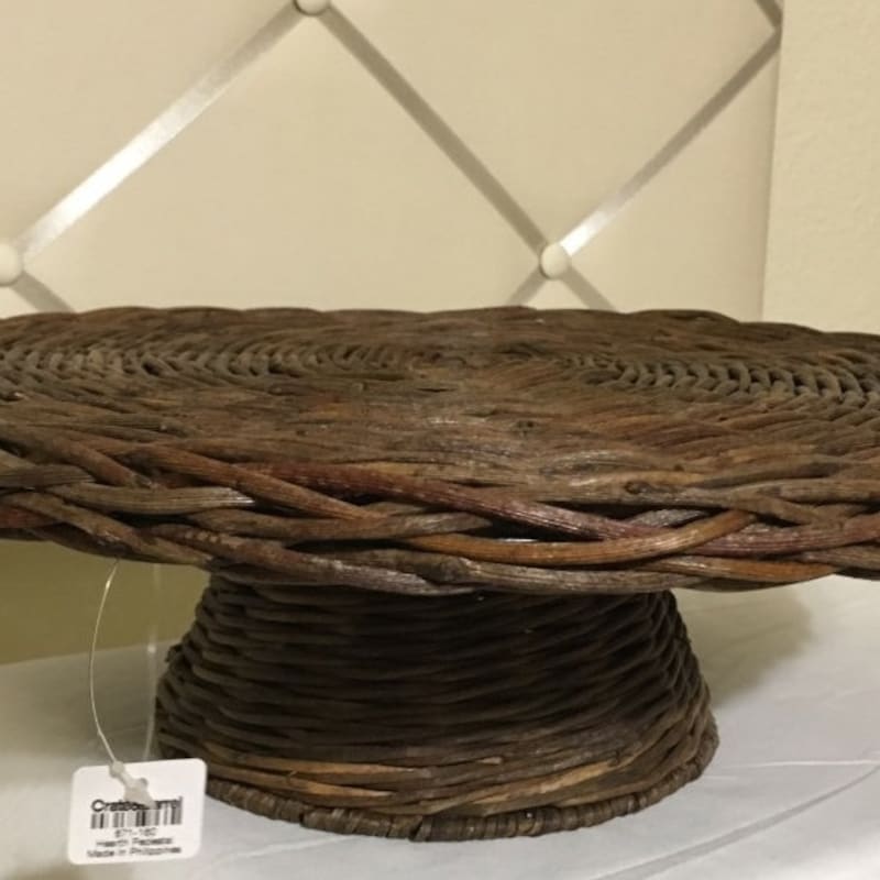 Wicker Cake Stand - Etsy