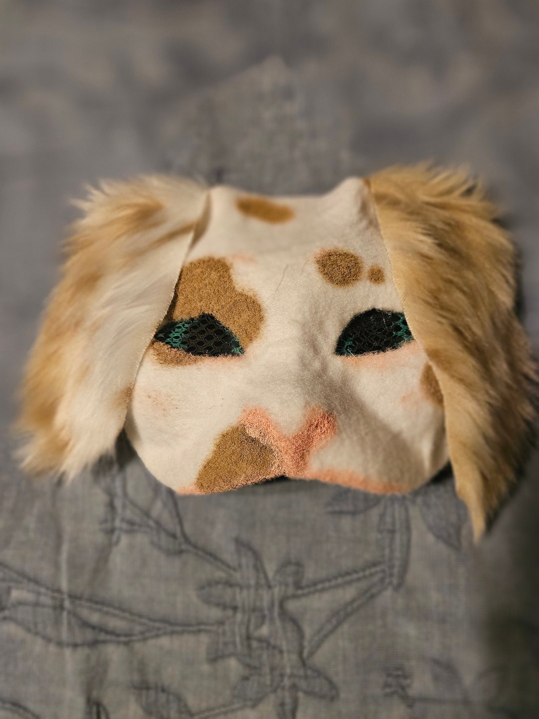 White Bunny With Spots Quadrobics Rabbit Mask Therian - Etsy