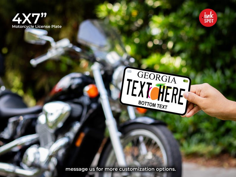 Novelty Georgia Custom License Plate | Personalized Motorcycle, ATV ...