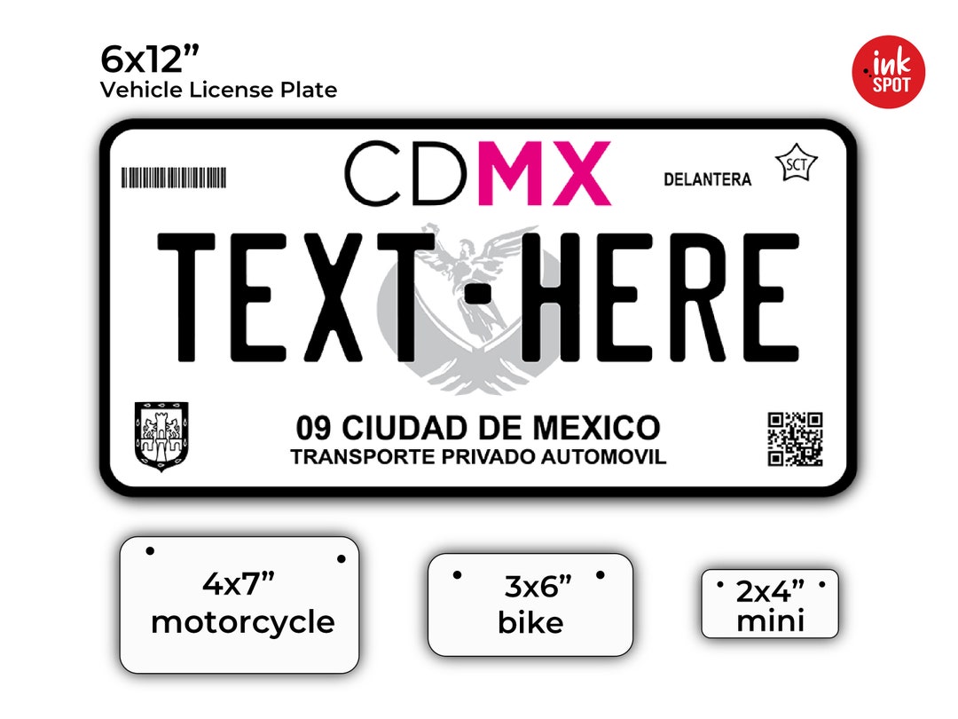 Ciudad De Mexico Custom License Plate - Mexico Christmas Gfit for ...