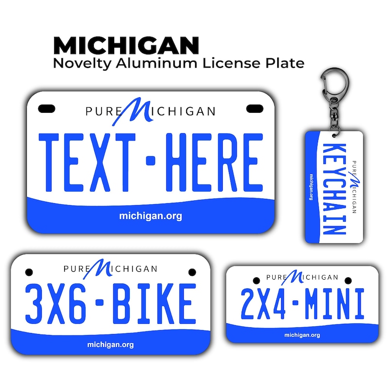 Personalized Plate Michigan - Etsy