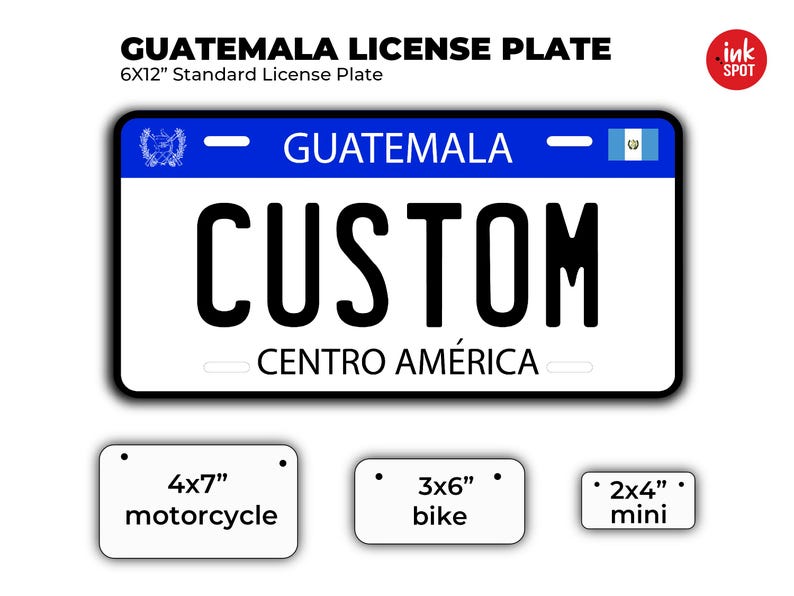 Guatemala Custom License Plate - Guatemala Placas for Car/truck Vehicle ...