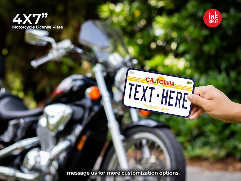 Novelty California Custom License Plate | Personalized Motorcycle, ATV ...