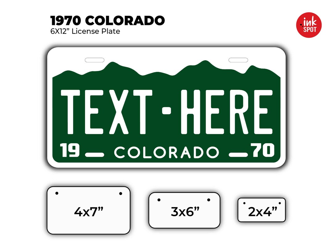1970 Vintage Colorado Custom License Plate | Personalized for Car/truck ...