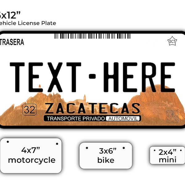 Zacatecas License Plate Motorcycle - Etsy
