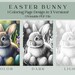 Easter Bunny Printable Coloring Page Spring Rabbit Coloring Sheet, Fun ...