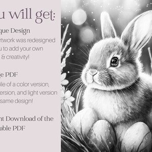 Easter Bunny Printable Coloring Page Spring Rabbit Coloring Sheet, Fun ...