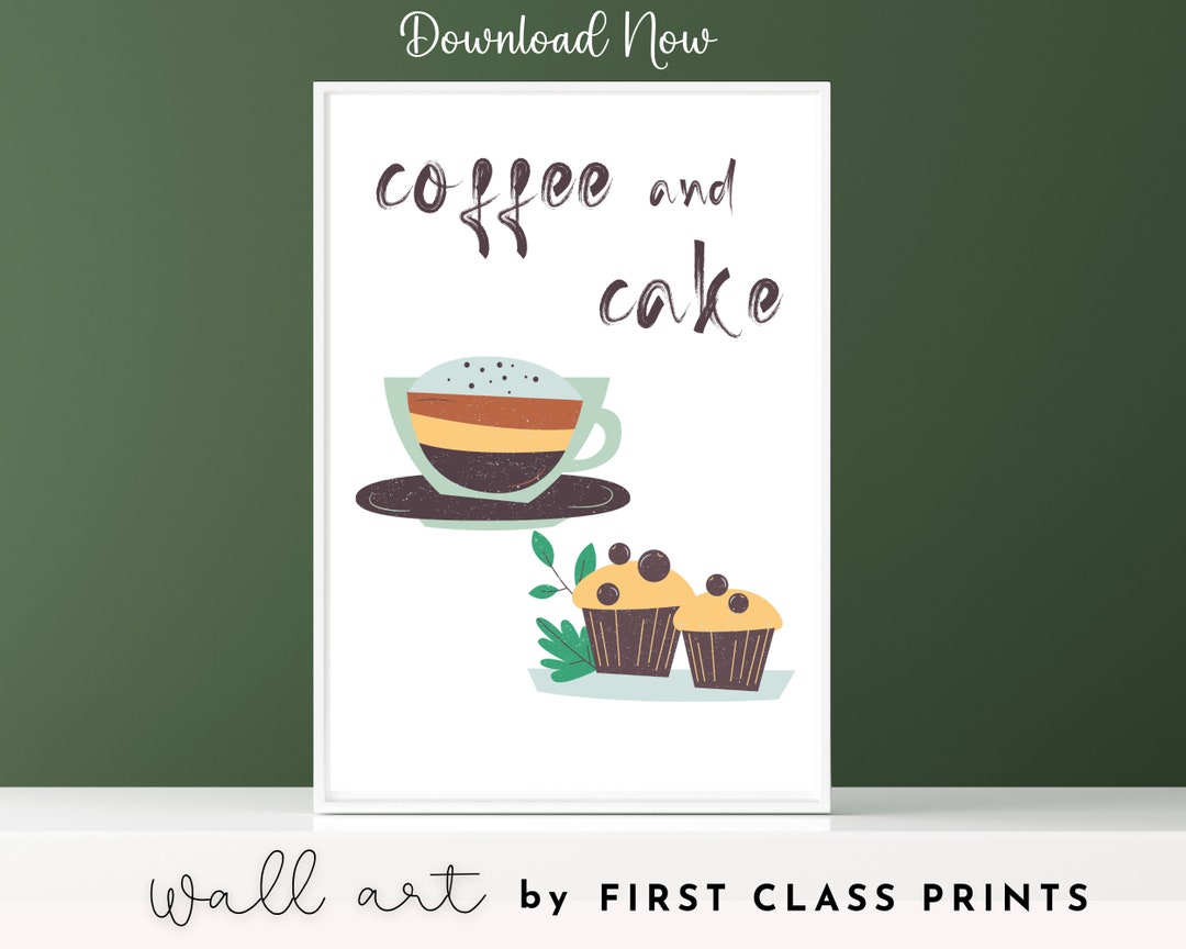 Coffee and Cake Printable, Coffee Printable, Cake Printable,food and ...