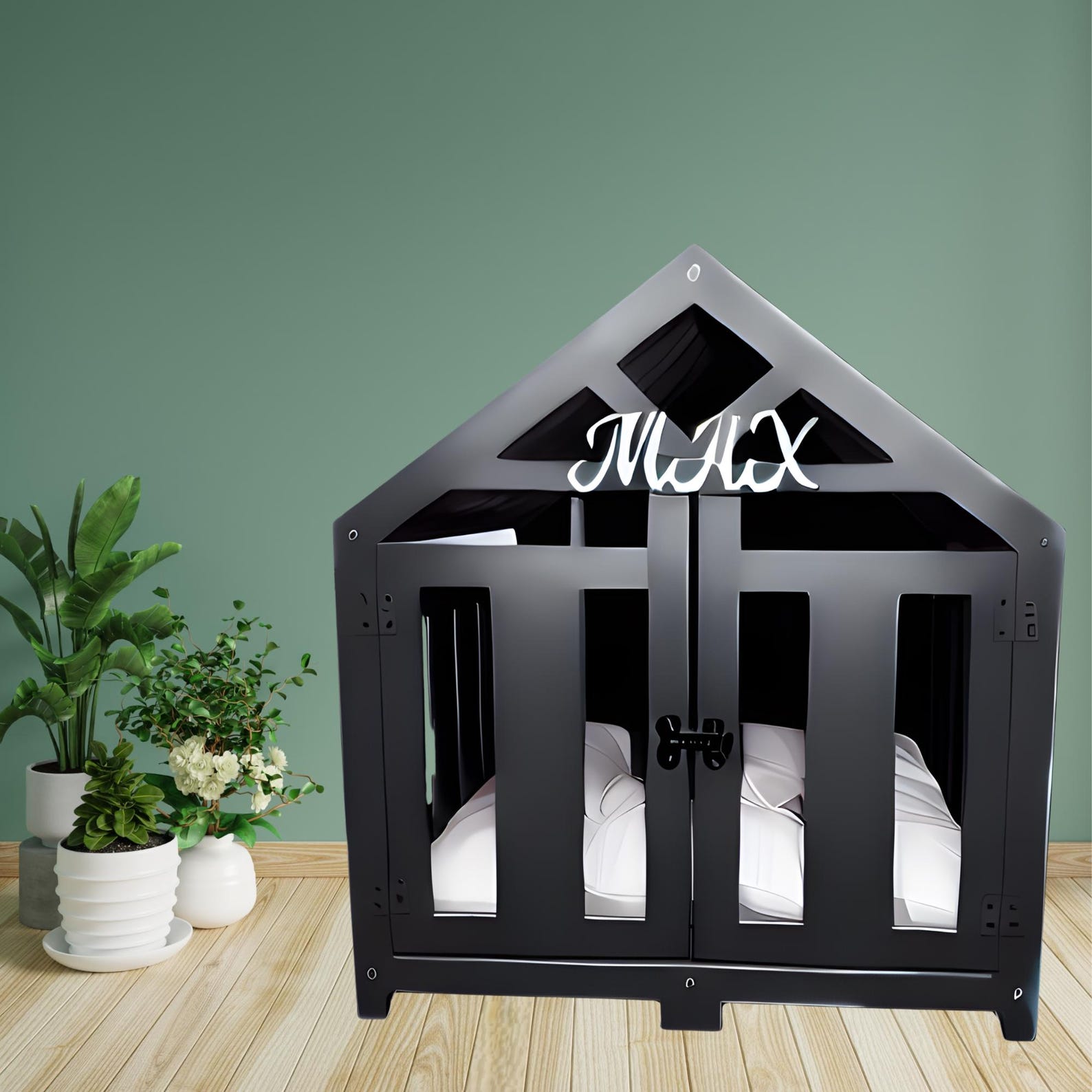 Custom Wooden Dog House Personalized Large Outdoor Dog House With Porch ...