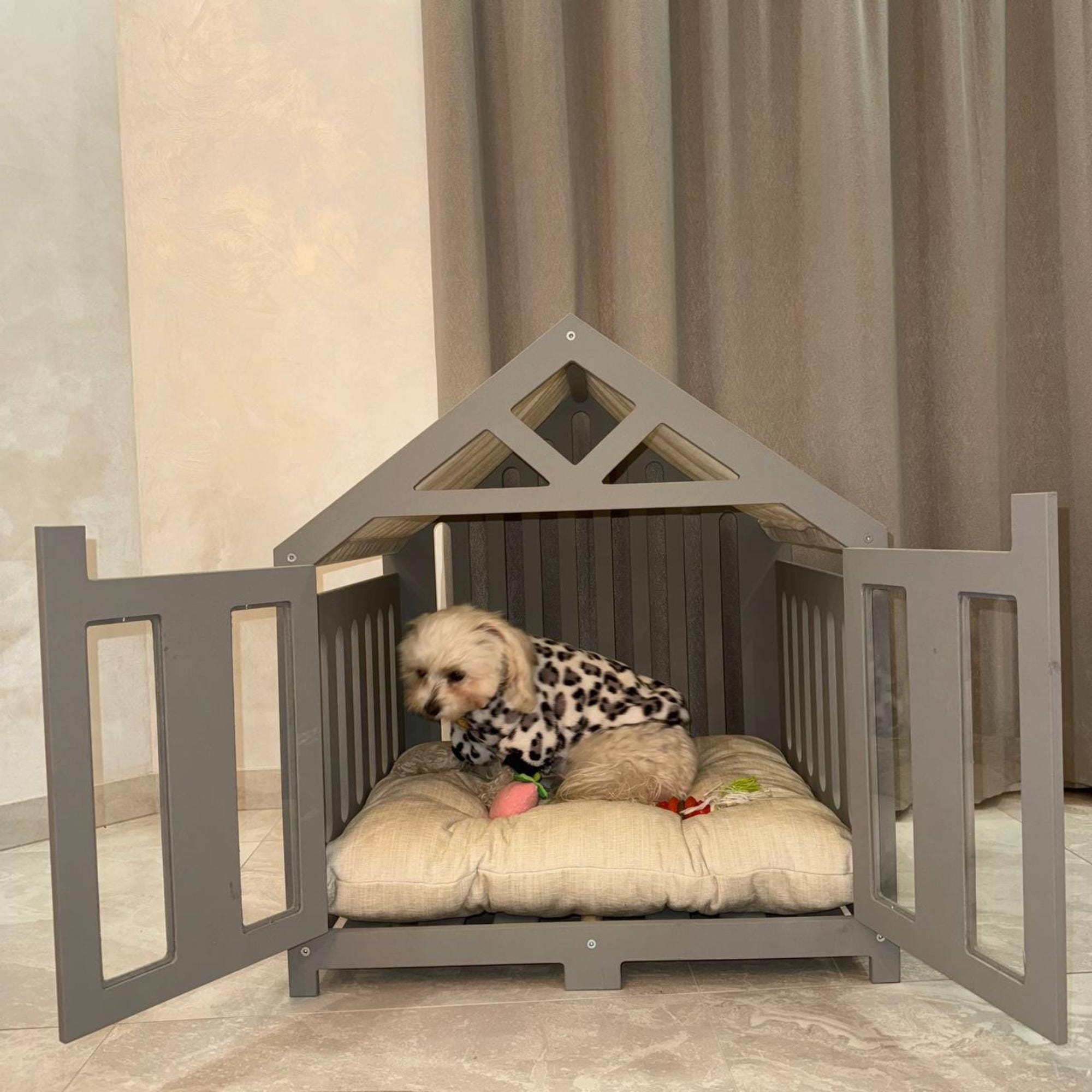 Custom Wooden Dog House Personalized Large Outdoor Dog House With Porch ...