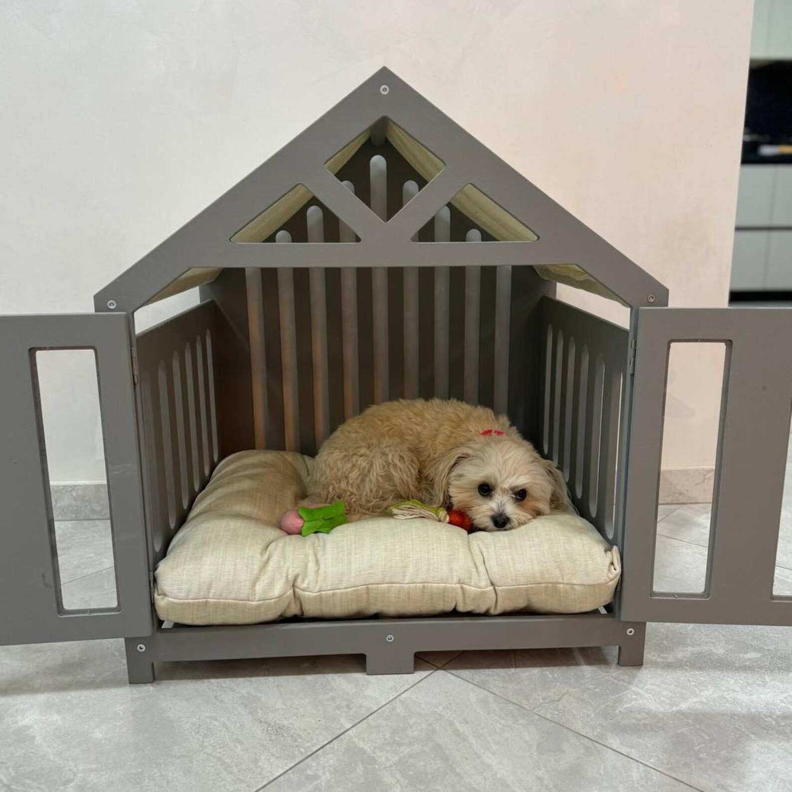 Custom Wooden Dog House Personalized Large Outdoor Dog House With Porch ...