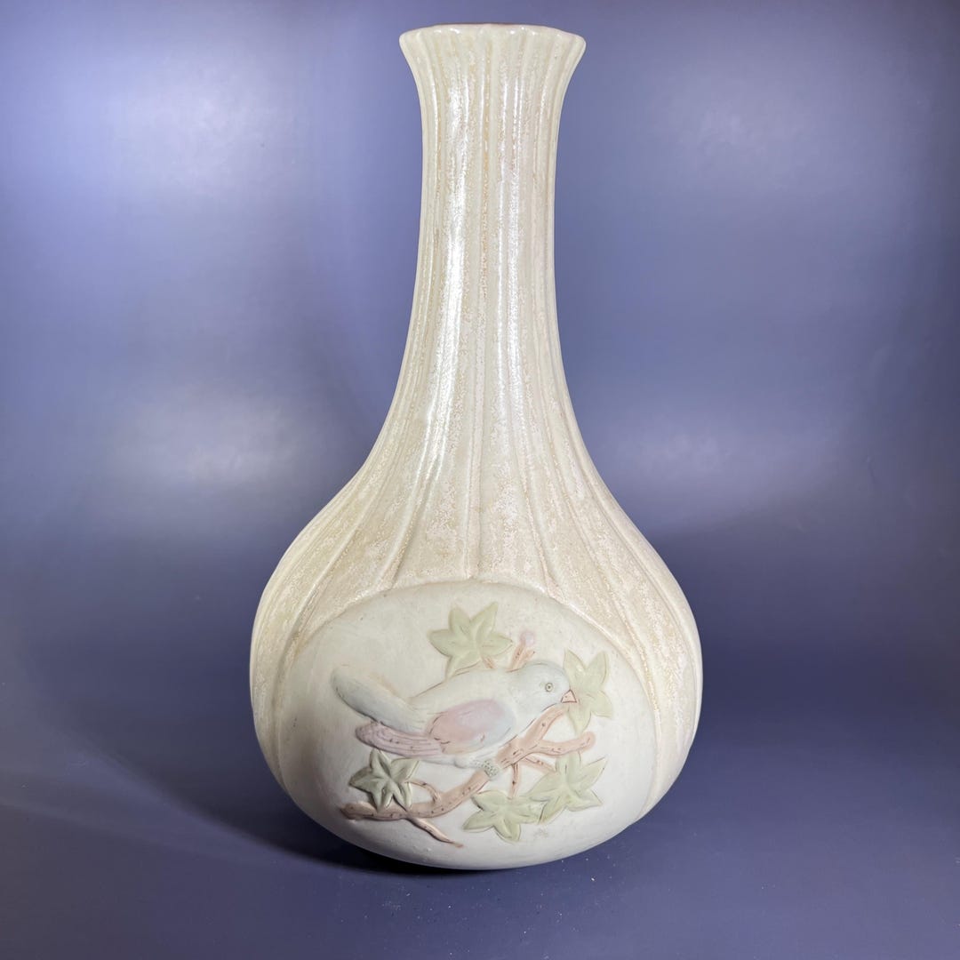 Vintage Inarco Vase Made in Spain Bird on A Limb Heavy Porcelain Great ...