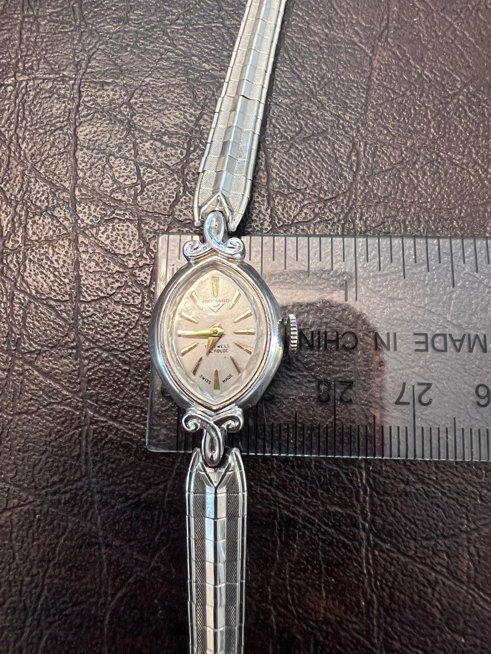 Vintage 10K White Gold Filled Ladies Voumard Mechanical Wristwatch ...