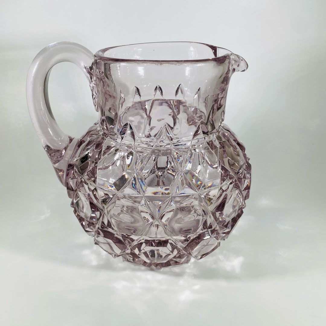 Antique Duncan and Miller Beveled Button Circa 1890 Water Pitcher - Etsy