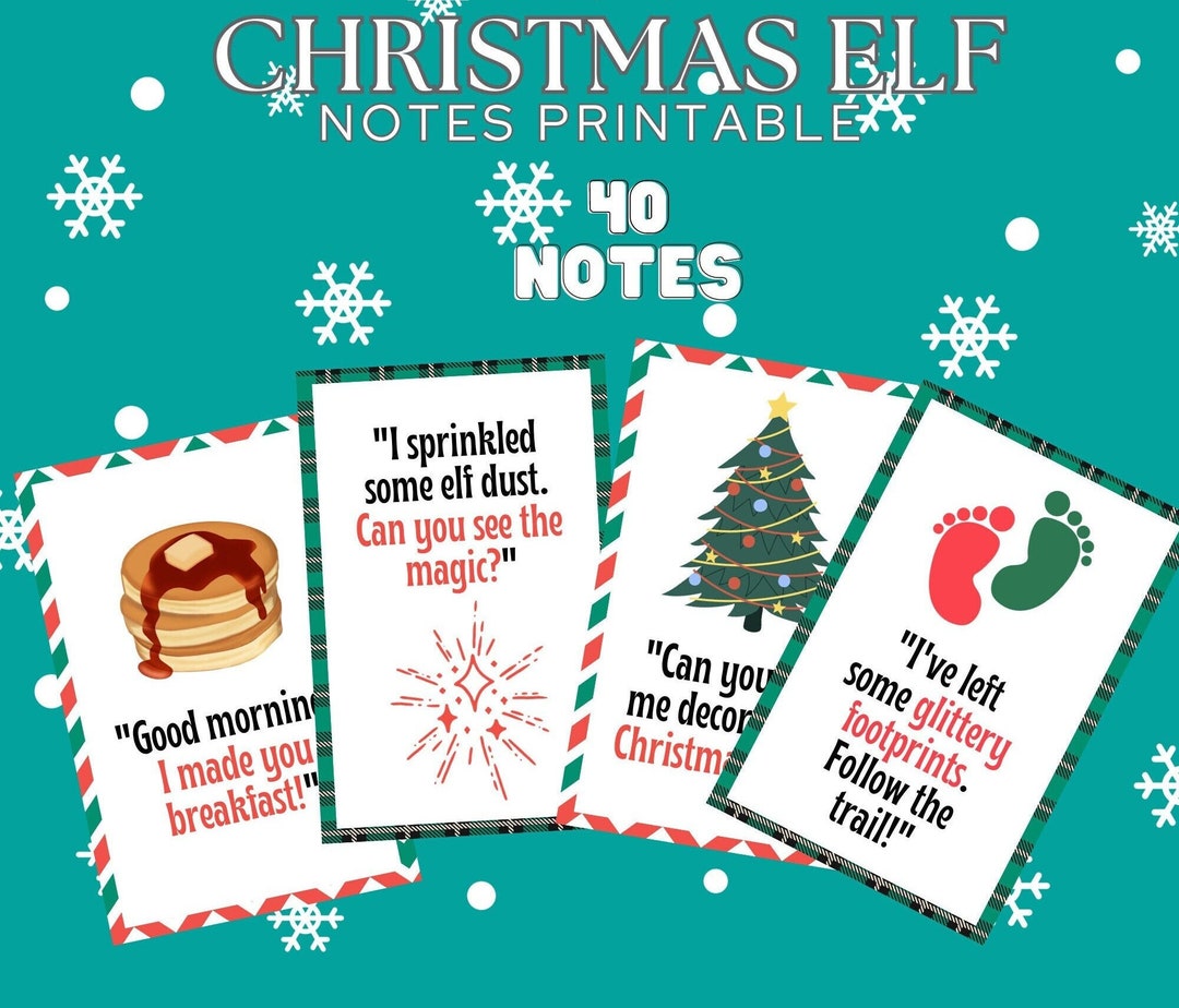 Elf Printable Notes.elf Adventures Messages. Elf Notes Santa - Etsy