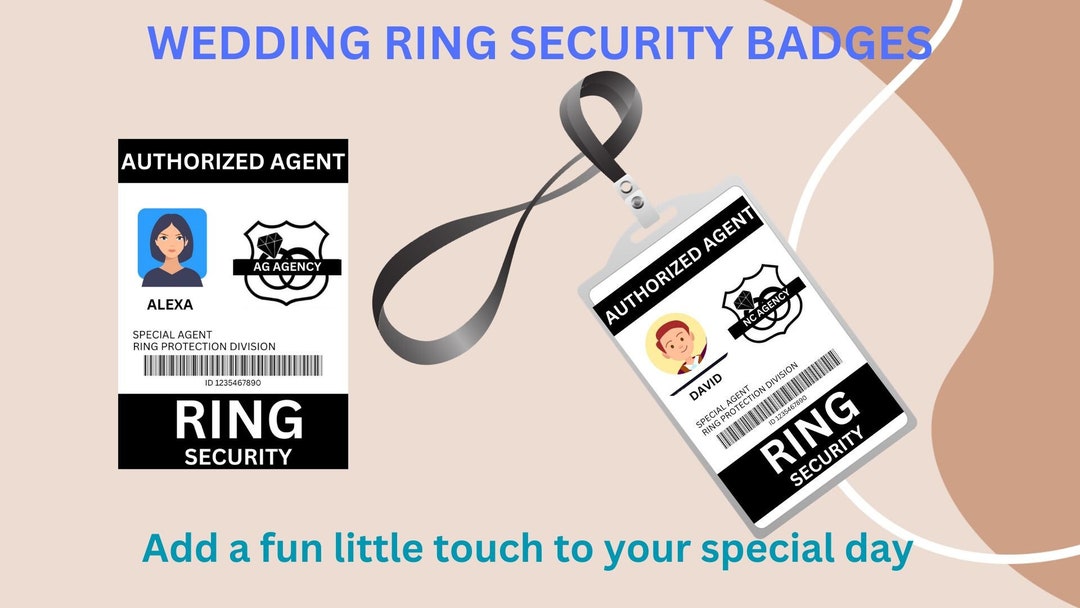 Wedding Ring Security Badges - Etsy