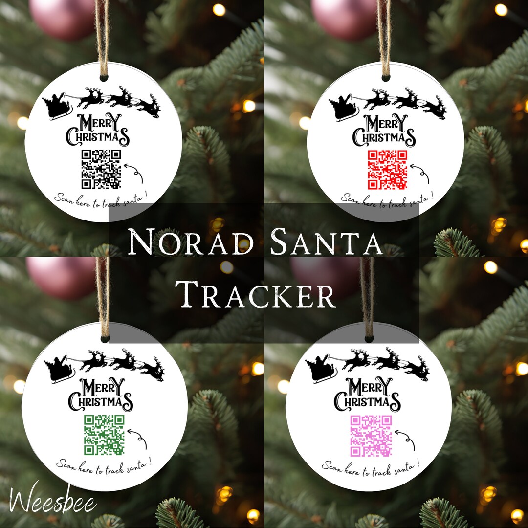 Norad Santa Tracker Ornament svg png, Código QR Santa Tracker Ornament ...